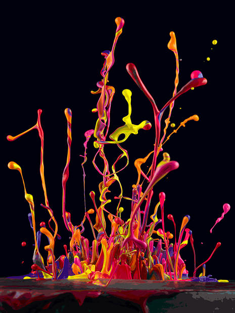 Sound Painting Photographs with Paint and Speakers